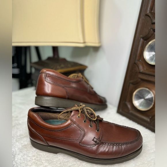 Bass | Shoes | Bassmens Seafarer Brown Leather Boat Deck Shoes Lace Up ...